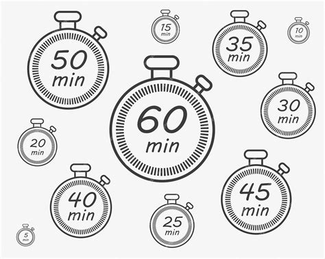 Premium Vector Stopwatch A Set Of Dark Gray Timers On A Light Background Vector Illustration
