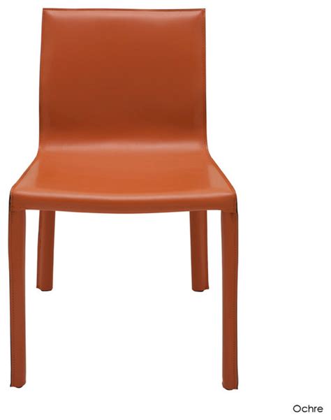 Colter Dining Chair Set Of 2 Ochre Contemporary Dining Chairs