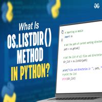 Python Os Listdir Method Geeksforgeeks Videos
