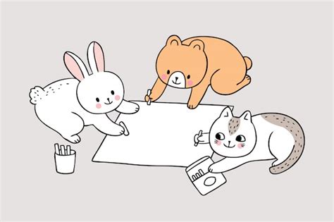 Dessin Animé Mignon Retour à Lécole Des Chats Drôles En Classe Dart