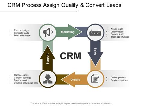 Crm Process Assign Qualify And Convert Leads Ppt Powerpoint Presentation Icon Graphics Example