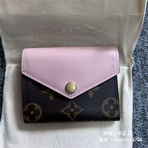 『淑晴二手』lv Zoe 錢夾 金扣豆豆短夾 零錢包 M62932 M62933 路易威登三折短夾 雙拼色錢夾 粉色錢包 蝦皮購物