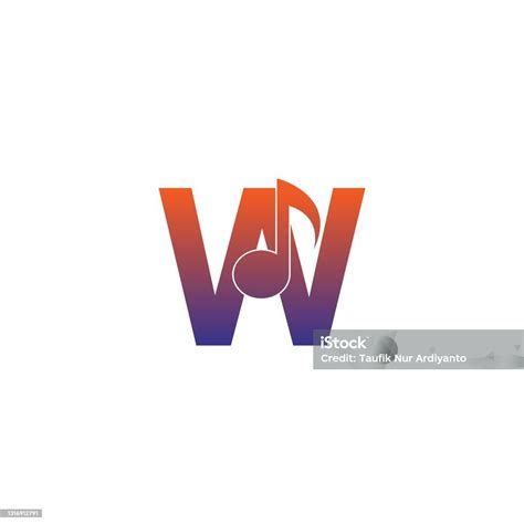 레터 W 로고 아이콘 뮤지컬 노트 디자인 기호 템플릿 0명에 대한 스톡 벡터 아트 및 기타 이미지 0명 개념 광고