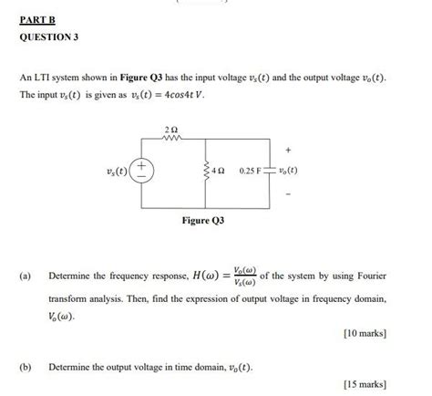 Solved PART B QUESTION 3 An LTI System Shown In Figure Q3 Chegg Com