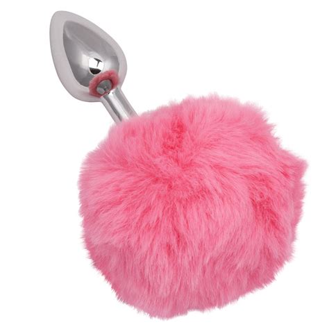 Running Wild Pink Bunny Tail Anal Plug With Metallic Probe Adult Stuff Warehouse