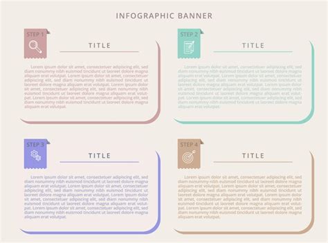인포그래픽 배너 및 템플릿 디자인 프리미엄 벡터