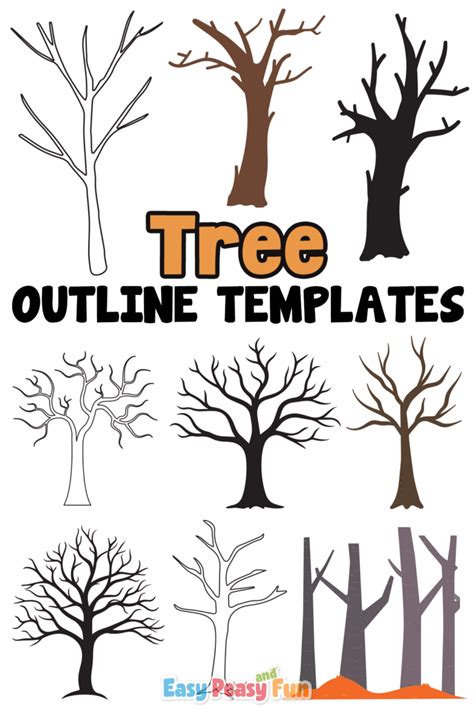Free Printable Tree Templates Outlines And Silhouettes Easy Peasy
