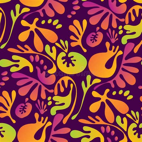 Abstract Tropical Colorful Floral Seamless Pattern Stock Vector