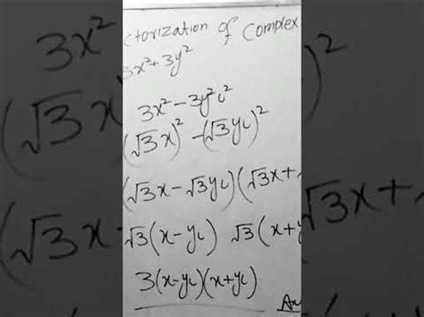 Factorization Of Complex Numbers Complex Numbers YouTube