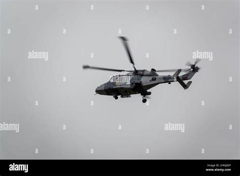 British Army Agustawestland Aw159 Wildcat Ah1 Helicopter Flying On