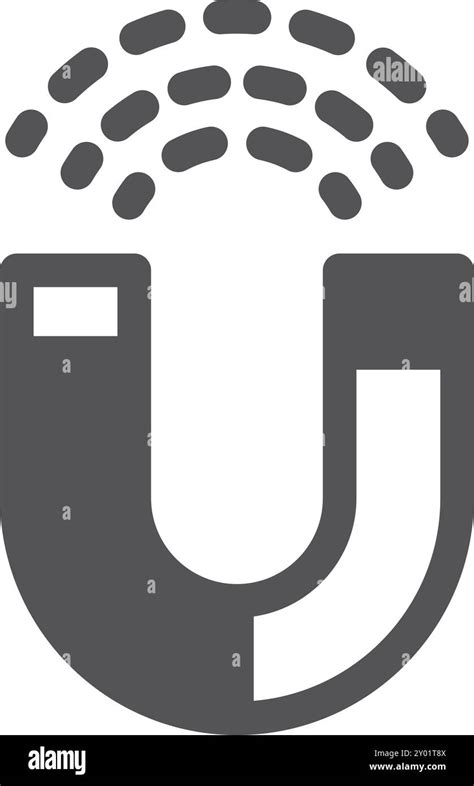 Magnet Force Black Icon Physics Power Symbol Stock Vector Image And Art Alamy