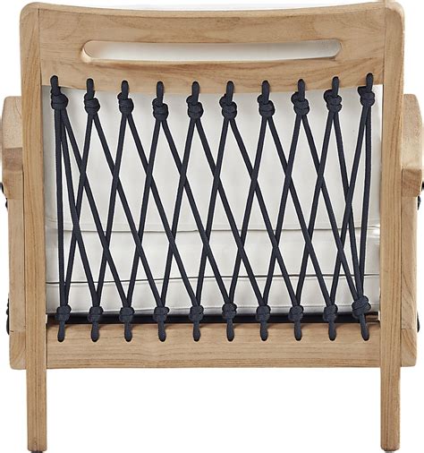 Riva Blonde Light Wood White Teak Outdoor Club Chair Rooms To Go