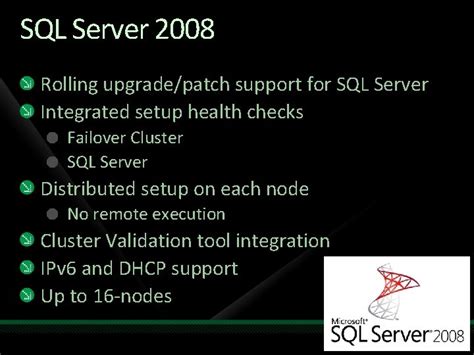 Failover Clustering Feature Roadmap For Windows Server 2008