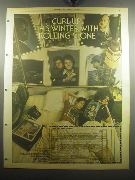 1975 Rolling Stone Magazine Ad Curl Up This Winter With Rolling Stone