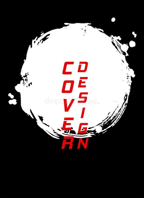 Red And Black Abstract Background With Ink Brush Design Elements Stock