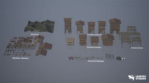 在环境创建的asian Fishing Village Environment 虚幻引擎商城