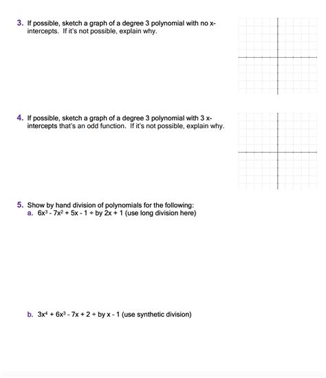 Solved 3 If Possible Sketch A Graph Of A Degree 3