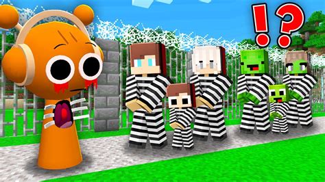 JJ And Mikey Family Survive In SCARY SPRUNKI PRISON In Minecraft Maizen YouTube