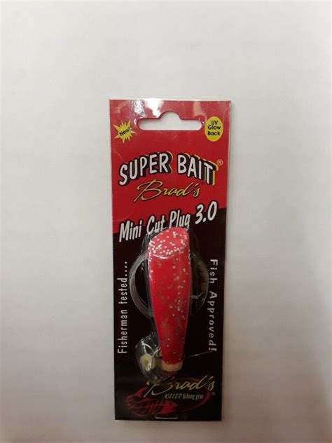 Brads Mcp 12 Super Bait Mini Cut Plug Rigged Red Glitter 3