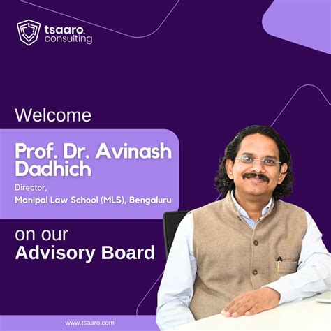 Prof Dr Avinash Dadhich On Linkedin Thanks Tsaaro Consulting