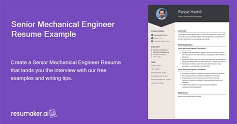 Senior Mechanical Engineer Resume Examples Template Tips