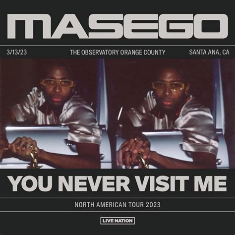 Masego You Never Visit Me Tour At Observatory OC