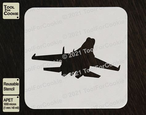 Jet Fighter Stencil Etsy