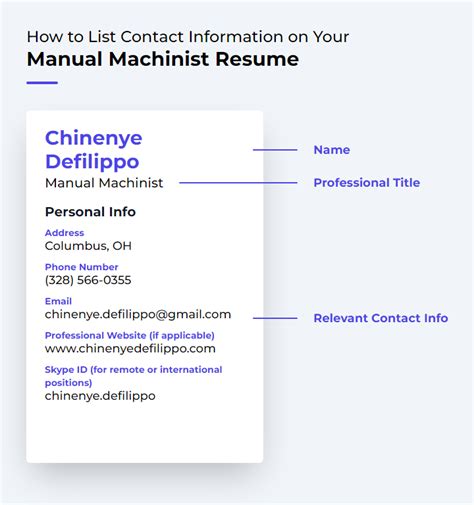 Manual Machinist Resume Examples And Templates Resumecat