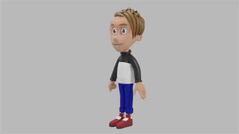 Charachter Anime 3d Model Animated Rigged Cgtrader