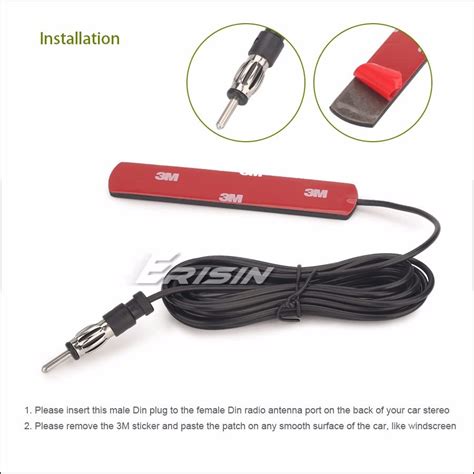 Amplificateur Antenne Auto Radio Adaptateur Din 41585 Vers Iso Câble 3m Pour Voiture