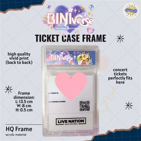 Biniverse Concert Ticket Case Frame Keeper Photocard Bini Nft Blooms