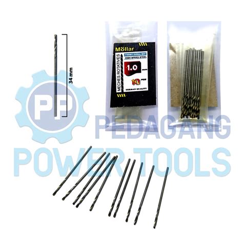 Jual Mollar 1 Set 10 Pcs Mata Bor Besi 1 Mm Matabor Kayu Hss Drill Bits