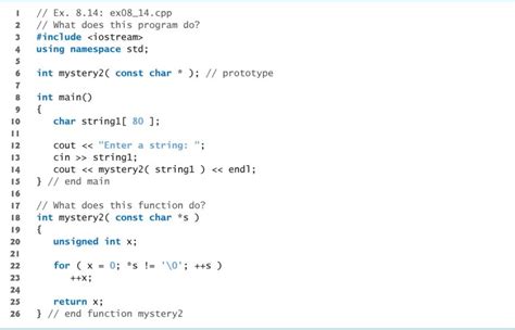 Solved I Ex 8 14 Ex08 14 Cpp 2 What Does This Program Do Chegg