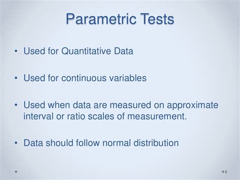 Parametric Tests