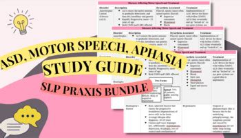 Slp Praxis Study Guide Bundle By Pink Rose Slp Tpt
