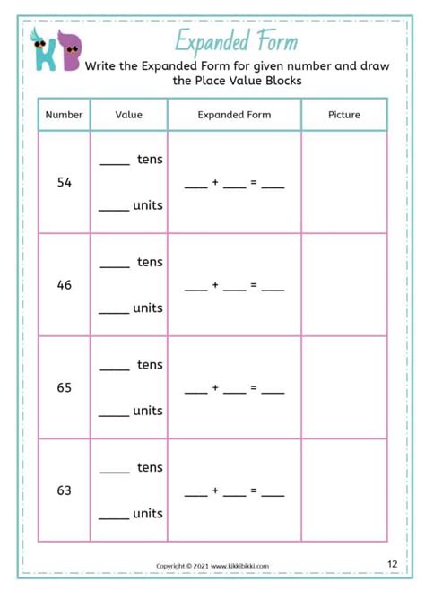 Expanded Notation Printables Expanded Notation 2 Digit 3 Digit And 4