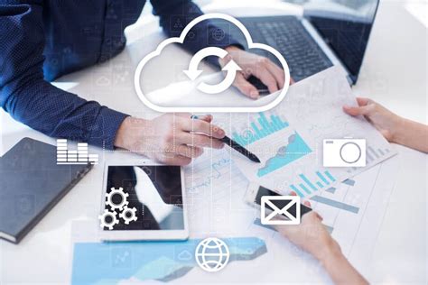 Cloud Technology Data Storage Networking And Internet Service Concept Stock Image Image Of
