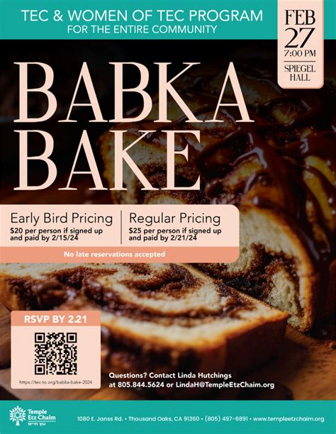Wotec Babka Bake Temple Etz Chaim Conservative Synagogue In Thousand Oaks Catemple Etz Chaim