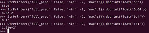 Allow To Set Minfixed And Maxfixed For Float In The Printers · Issue