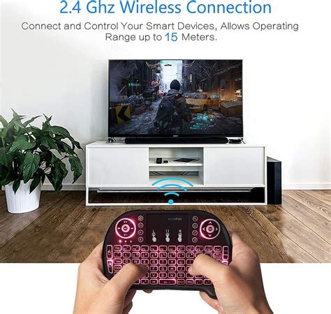 Mini Wireless Keyboard With Rgb Backlit Ghz Wireless Mini Keyboard Rechargeable Controller