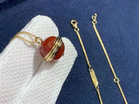 Custom Piaget 18k Yellow Gold With Diamond Red Carnelian Possession