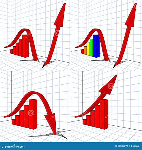 Bar Graph With An Arrow Stock Illustration Illustration Of Arrow