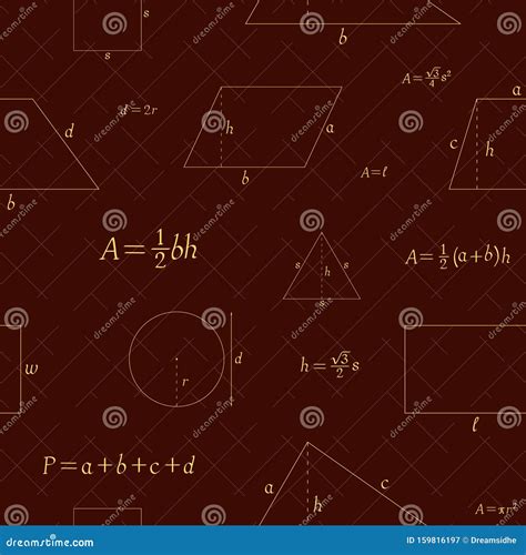 Seamless Pattern With Geometry Figure Stock Vector Illustration Of Learning Background 159816197