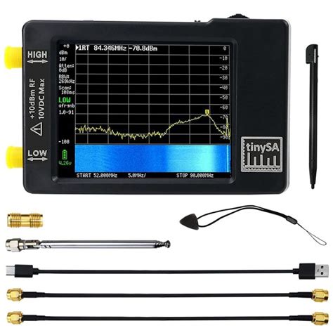 Upgraded Tinysa Spectrum Analyzer Mf Hf Vhf Uhf Input For 0 1mhz 350mhz And Uhf Input For 240mhz
