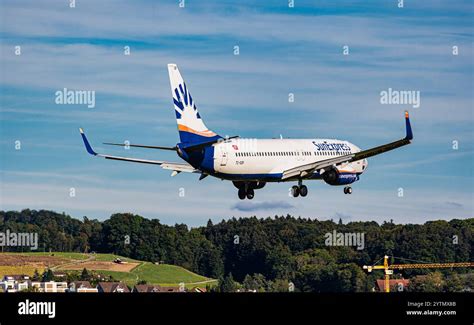 Zurich Switzerland Th Sep A SunExpress Boeing AS Is On Its Final Approach To