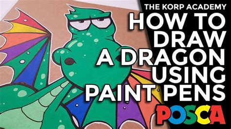 How To Draw A Dragon Using POSCA Pens Drawings Marker Art Posca Art Doodle