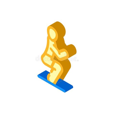 Bicep Curls Fitness Exercise Arm Isometric Icon Vector Illustration