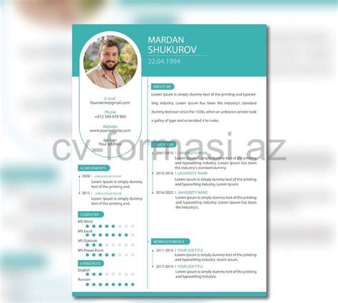 Hazir Cv Formasi Azerbaycan Dilinde Yukle Pdf Pulsuz