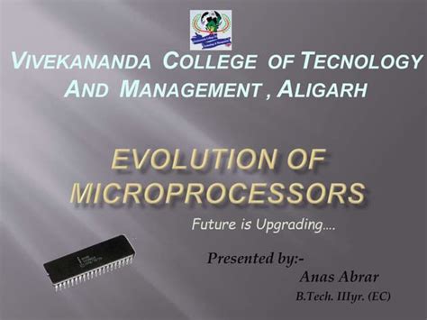 Evolution Of Microprocessors Ppt
