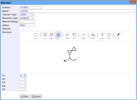 Can T Create A New Monomer Issue PistoiaHELM HELMWebEditor GitHub